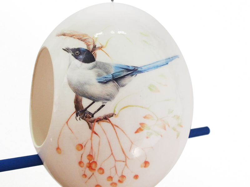 African Creative :: Ostrich Egg Bird Feeder - 5