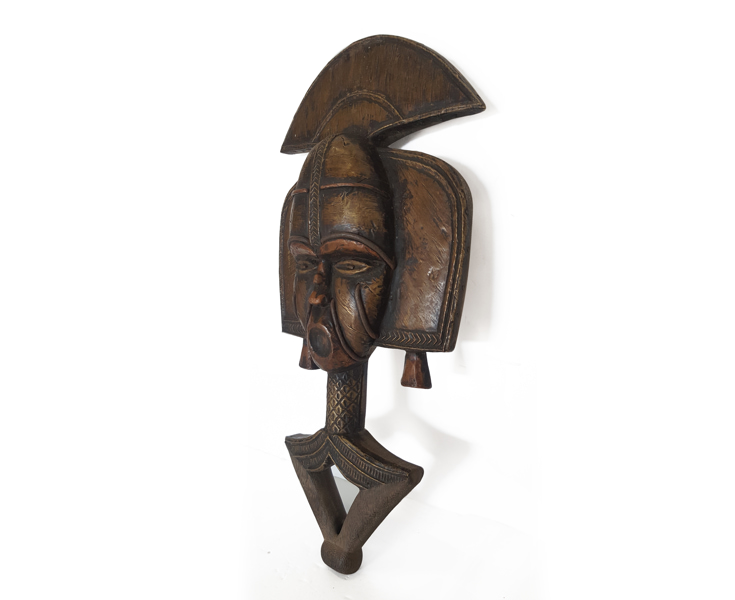 African Creative :: Decorative Kota Mask with Brass Detail - 1