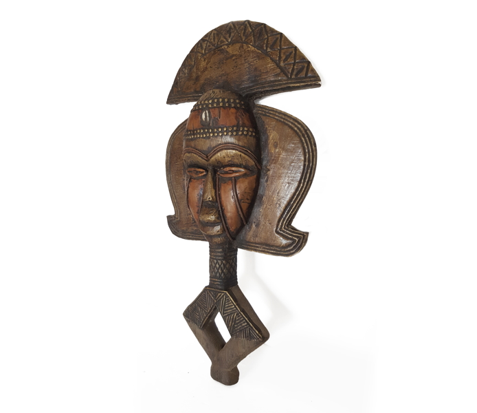 African Creative :: Decorative Kota Mask with Brass Detail - 2