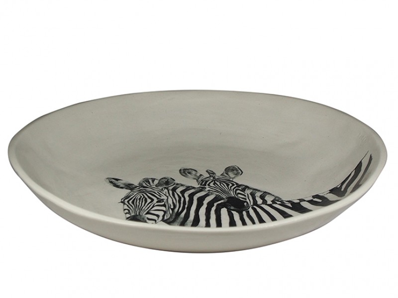 African Creative :: Handmade Ceramic Safari Zebra Bowl